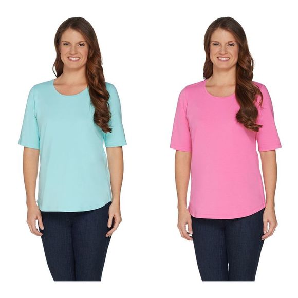 Denim&Co | Tops | Set Of 2 Denim Co Womens Top Plus Sz X Essentials ...